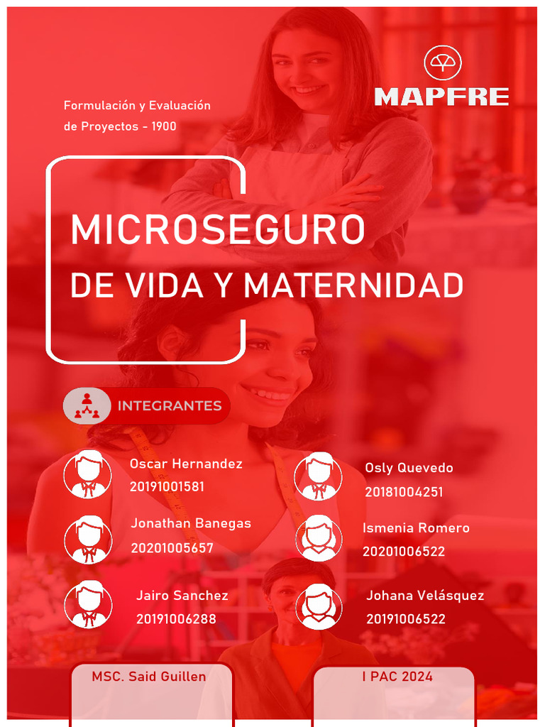 Microseguro MaternidadYVida 1900 Grupo5 2 | PDF | Seguro | Iniciativa ...