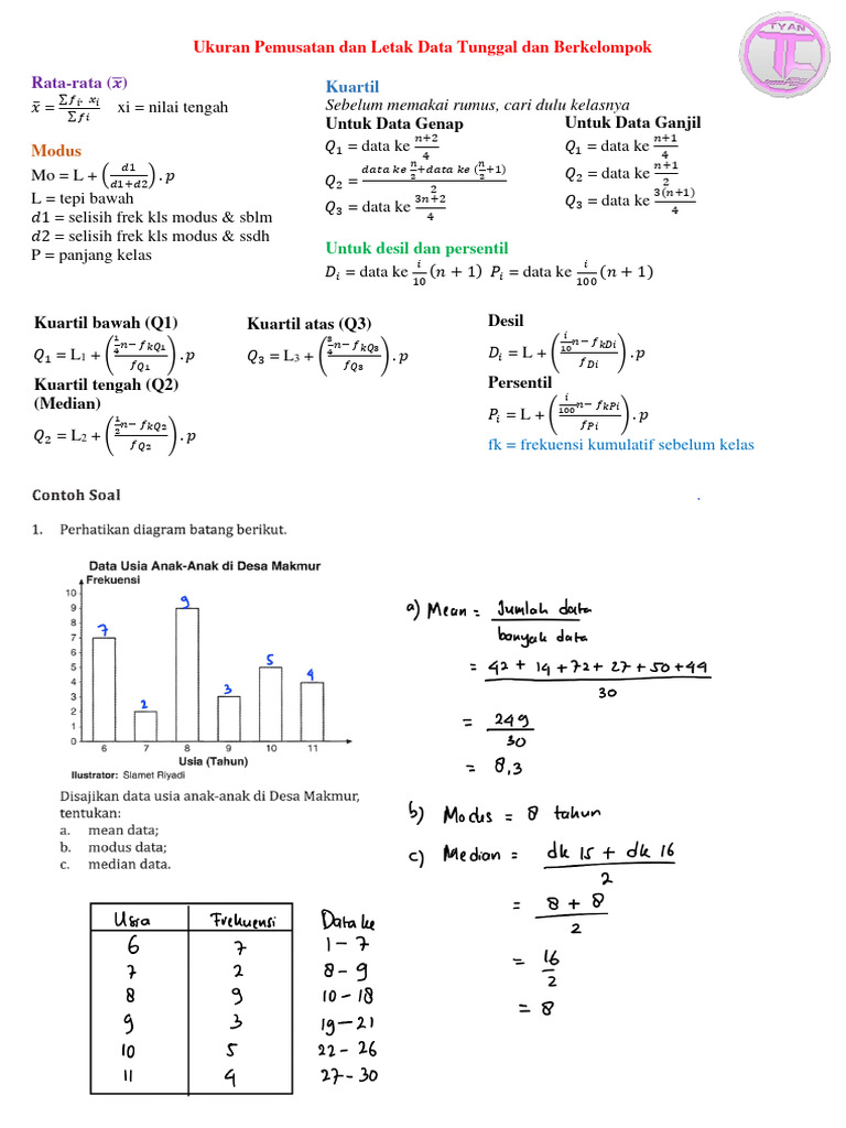 Modul Ukuran Pemusatan Dan Letak Data - 240327 - 205926 | PDF