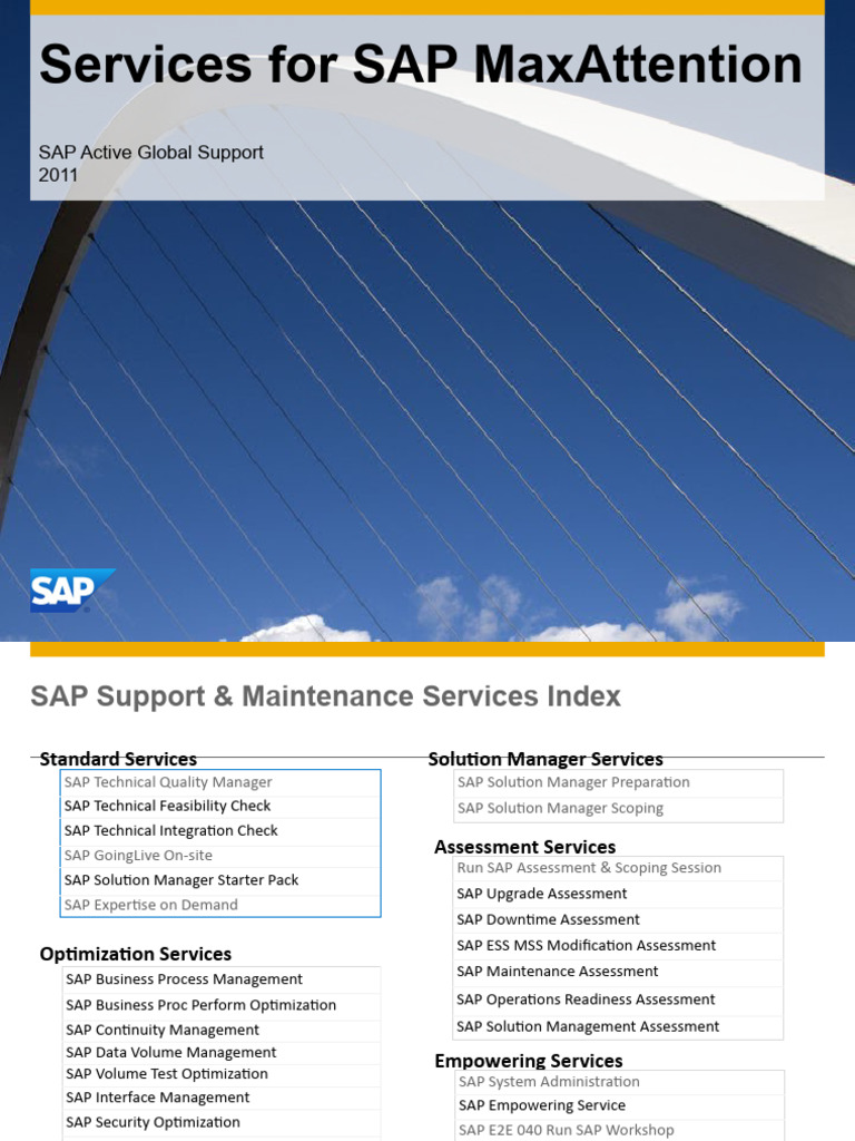 AGS Services For SAP MaxAttention | PDF | Business Process | Databases
