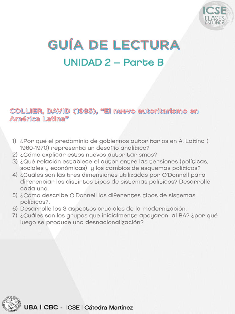 Guía de Lectura U2 Parte B | PDF