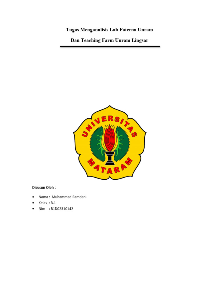 Tugas Menganalisis Lab Faterna Unram | PDF