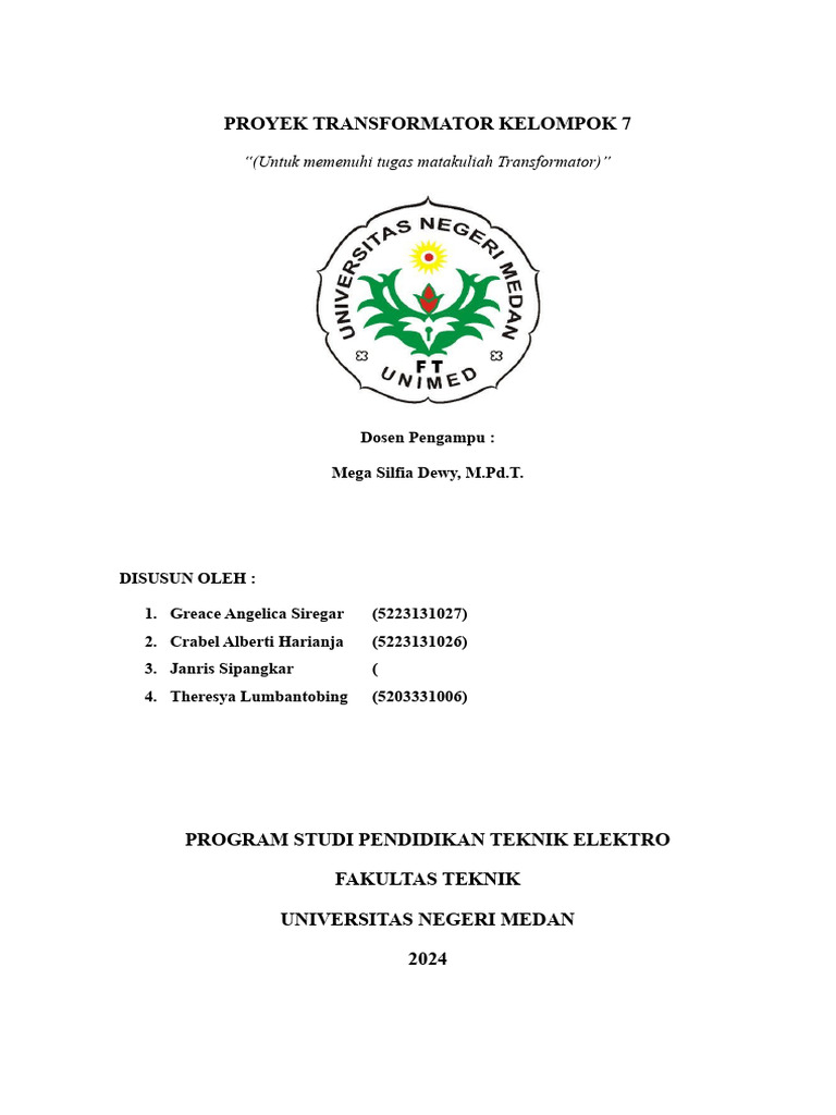 Proyek Transformator Kelompok 7 | PDF