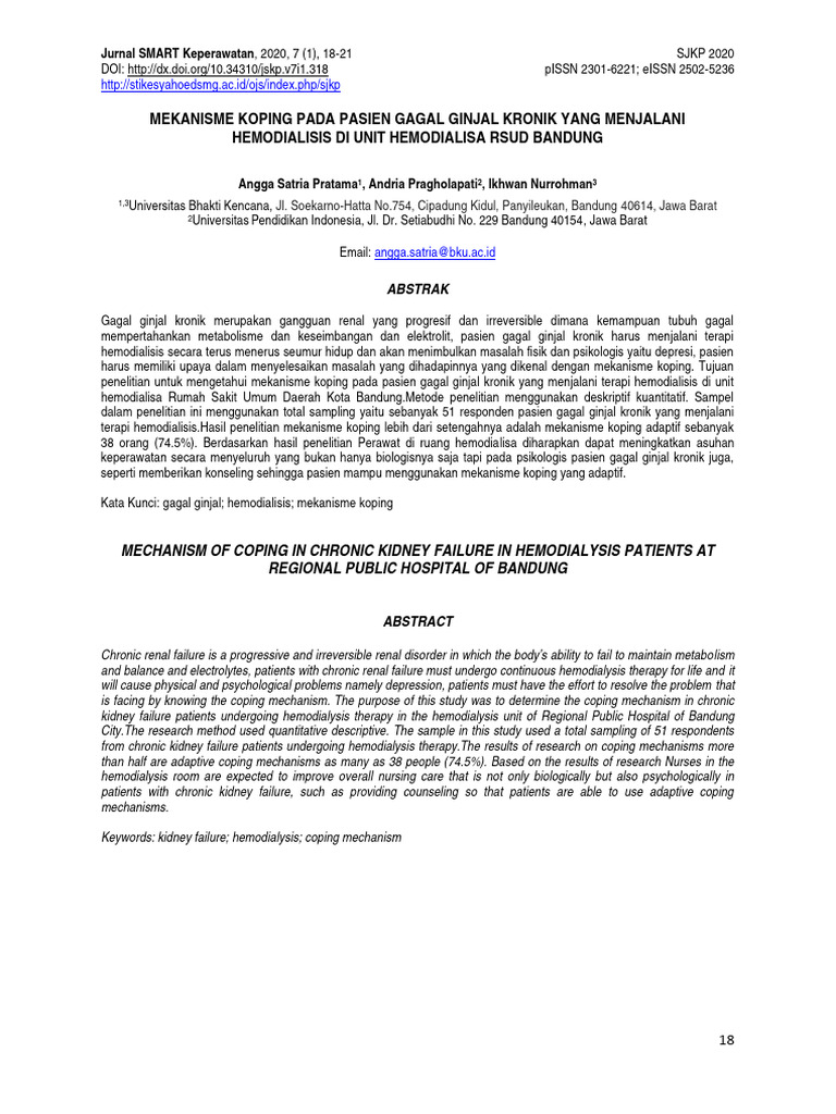 Mekanisme Koping Pada Pasien Gagal Ginja | PDF