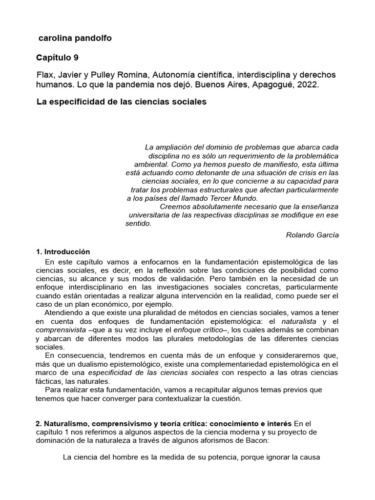 Autonomía Cientifica 2022 Cap 9 | PDF | Ciencias económicas | Razón