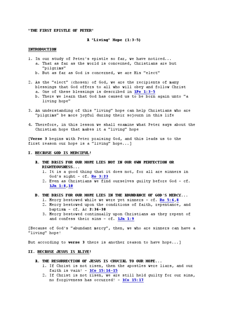 The First Epistle of Peter | PDF | Resurrection Of Jesus | Born Again