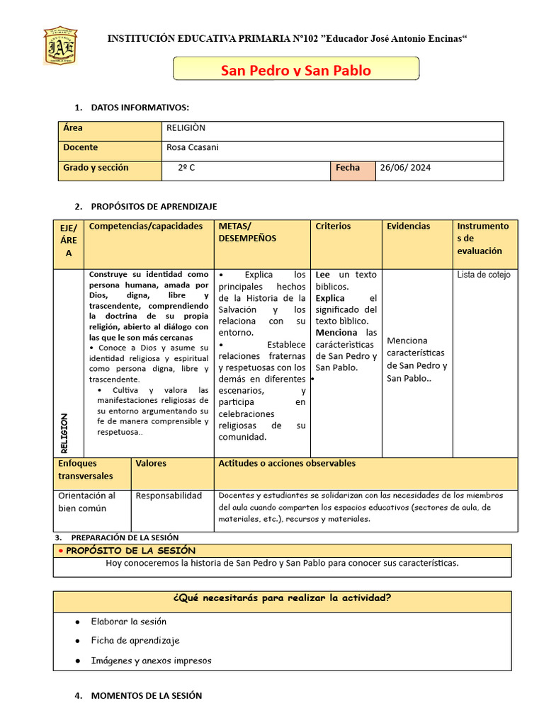 S - REL - San Pedro y San Pablo | PDF | San Pedro | Jesús