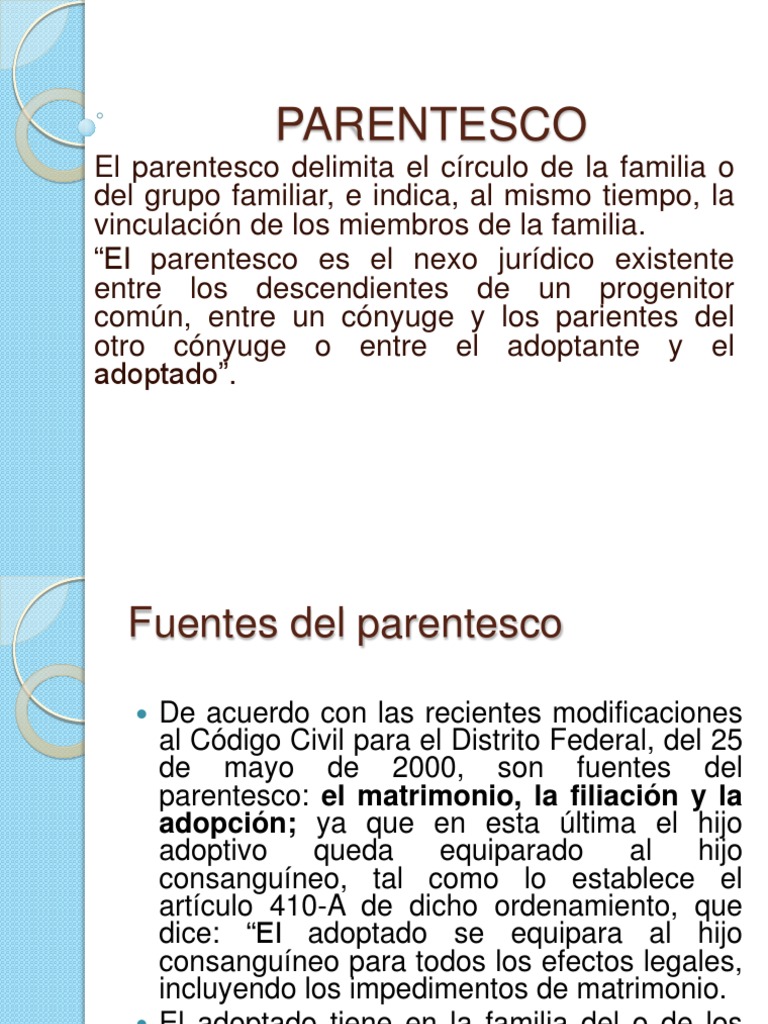 Tipos y Fuentes del Parentesco Familiar | PDF | Parentesco | Adopción