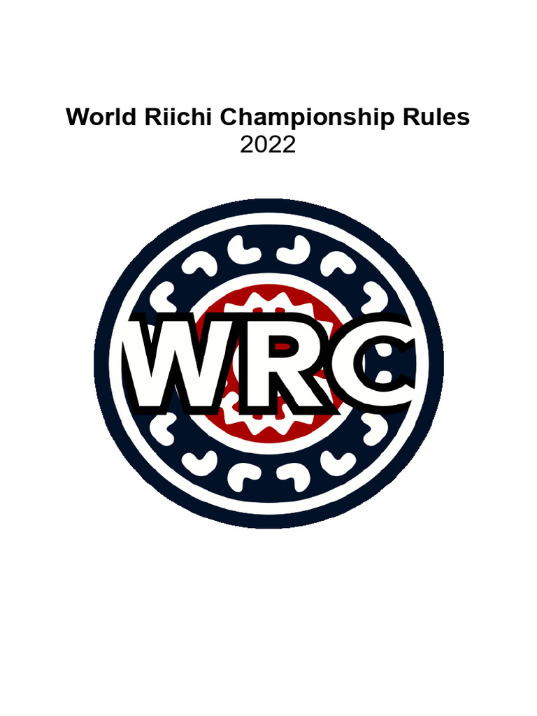 WRC Rules 2022 (2022-07-08) en | PDF | Mahjong | Rummy