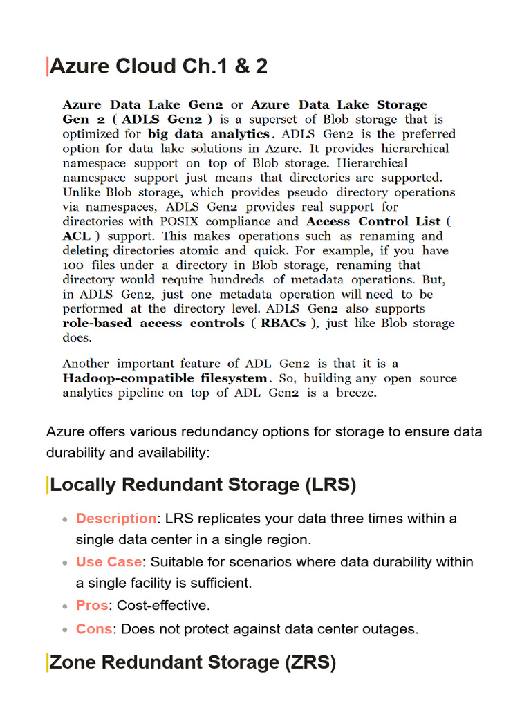 Azure Cloud Ch.1 & 2 | Download Free PDF | Computer Data | Computer Engineering