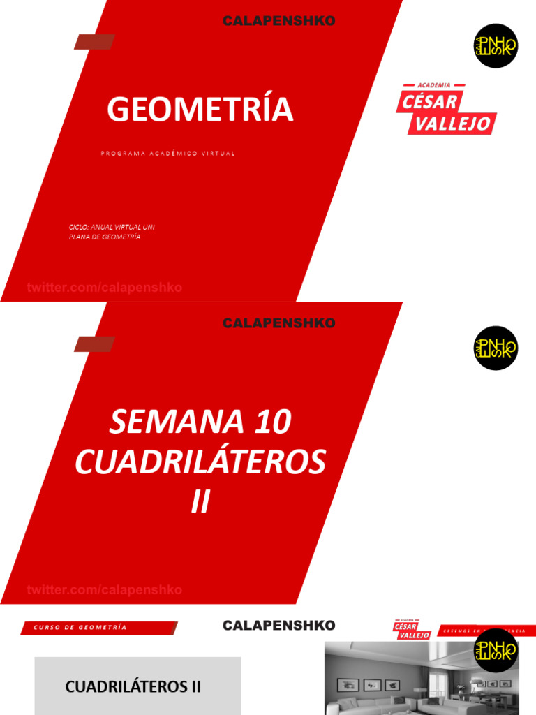 Geometría Sem 10 | PDF | Rectángulo | Triángulo