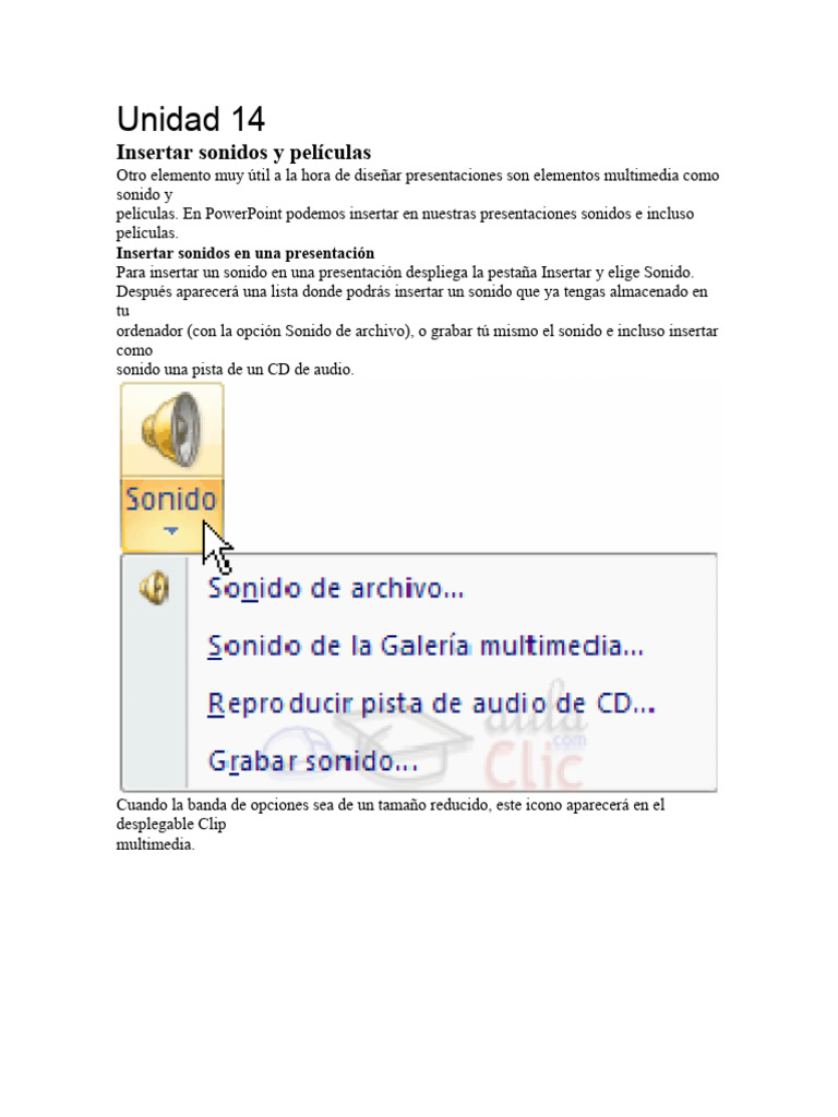 000 Power Point Como Insertar Sonido y Videos | PDF | Microsoft PowerPoint | Ventana (informática)