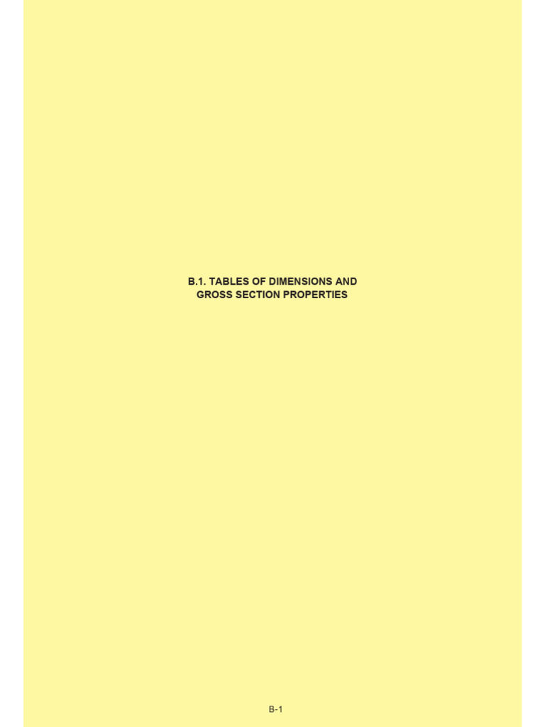 Section Property Tables-1 | PDF | Buckling | Physical Sciences