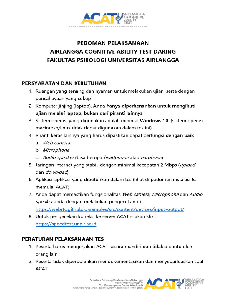 Pedoman Pelaksanaan ACAT | PDF | Bisnis | Komputer
