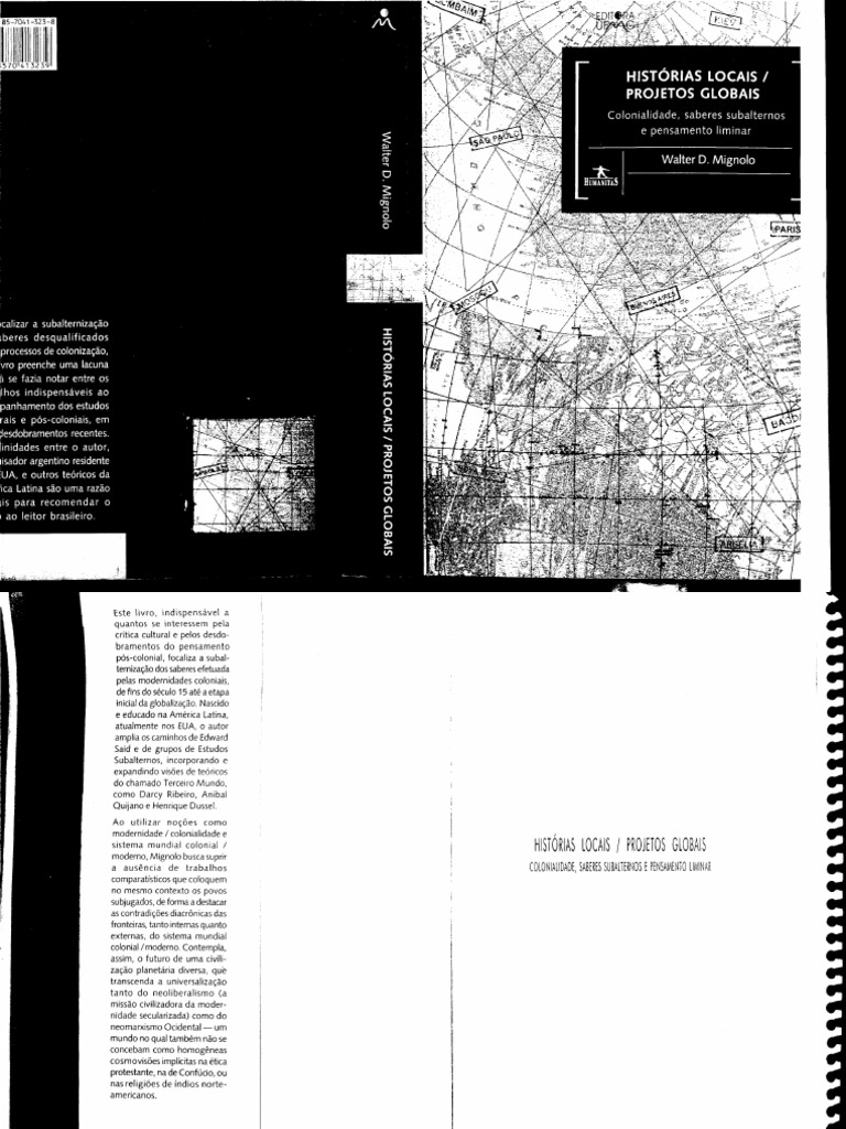 Historias Locais - Projetos Globais - Walter Mignolo | PDF Historias Locais - Projetos Globais - Walter Mignolo | PDF