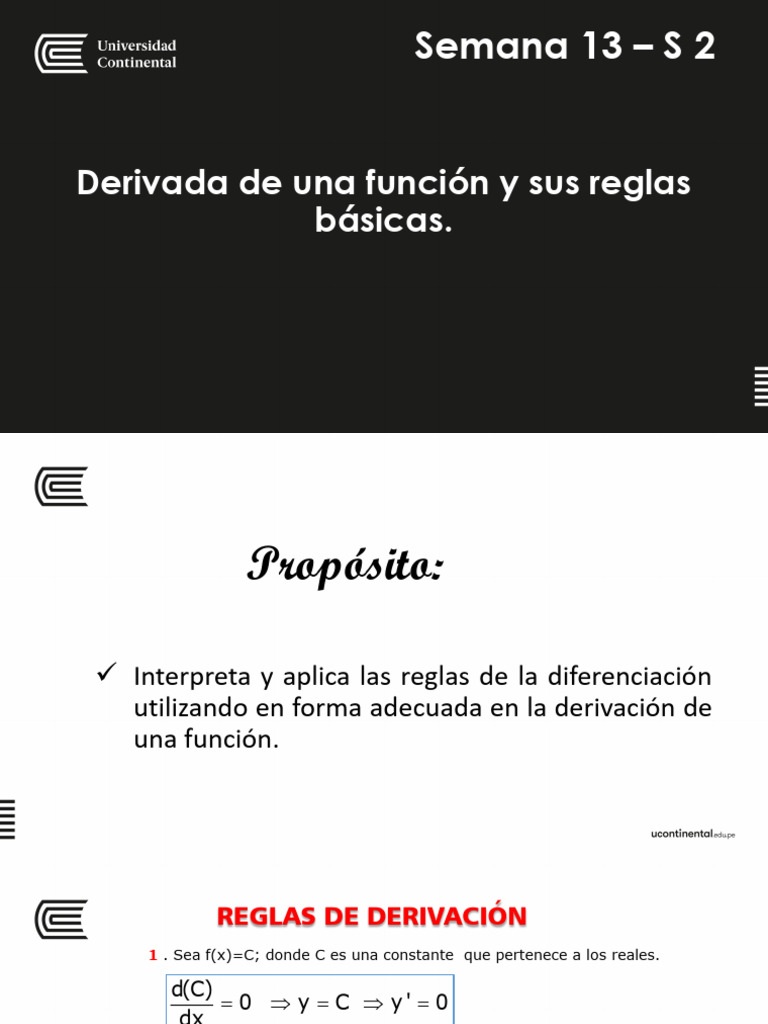 S13 Secion 3 - 39 - Derivada de Una Función y Sus Reglas Básicas. | PDF | Derivado | Matemáticas