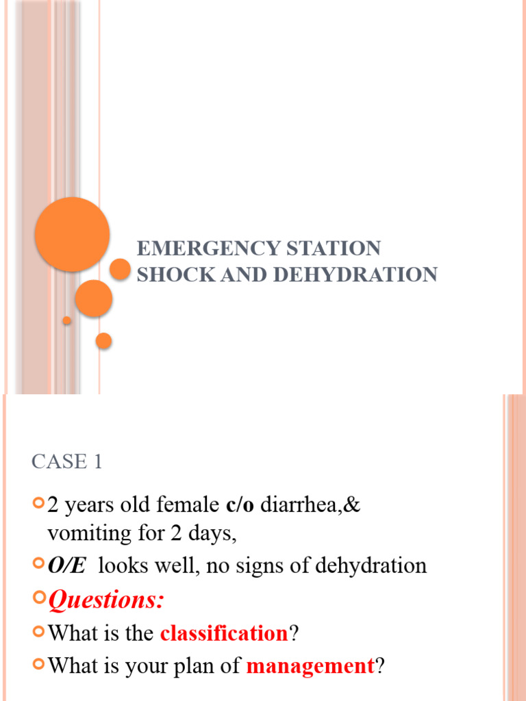 Emergency Station Shock and Dehydration | PDF | Diarrhea | Shock ...