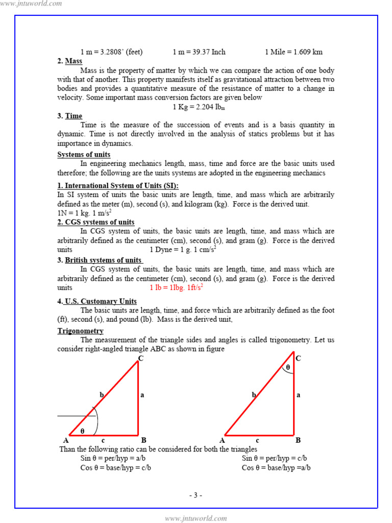 Engineering-Mechanics Notes-3 | PDF | Force | International System Of Units