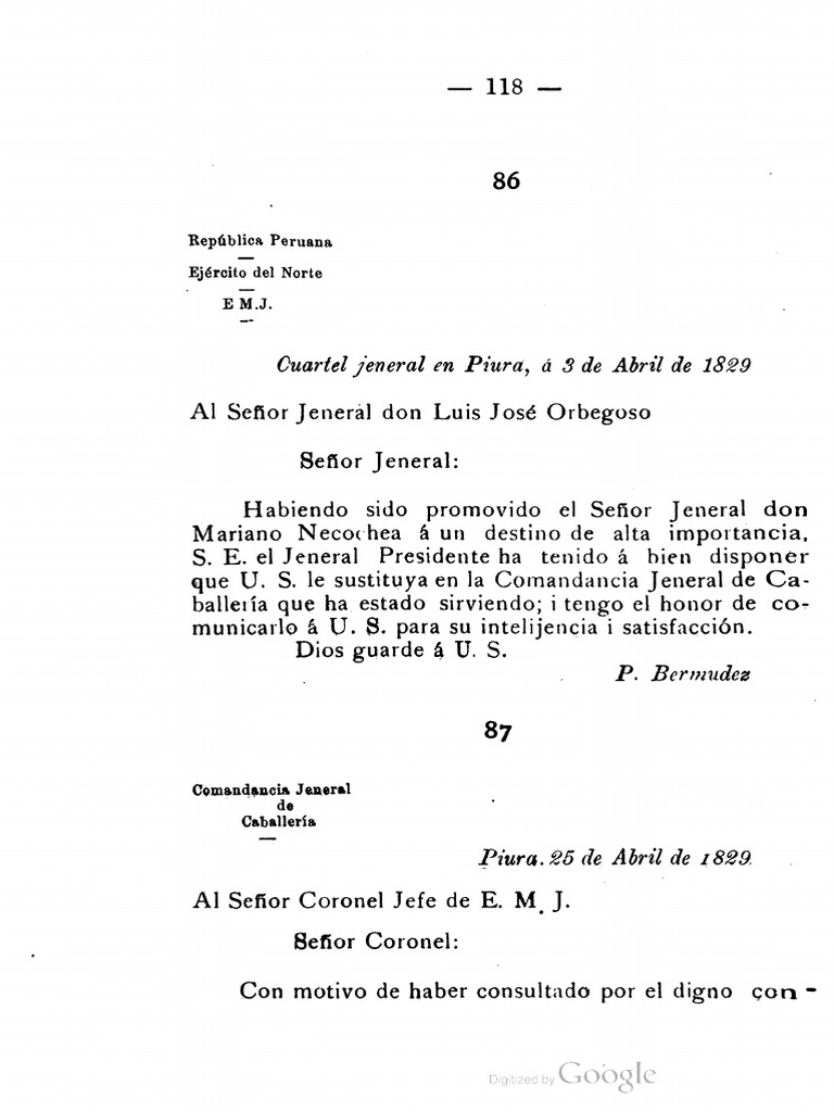 Luis Orbegoso - Documentos Mariscal Orbegoso 1 - 1908 Lima-Page136 | PDF