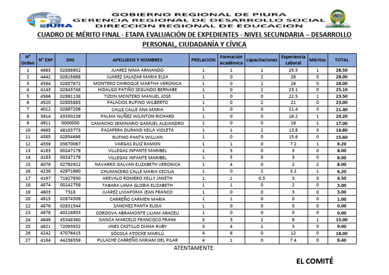 DPCC Cuadro Final | PDF