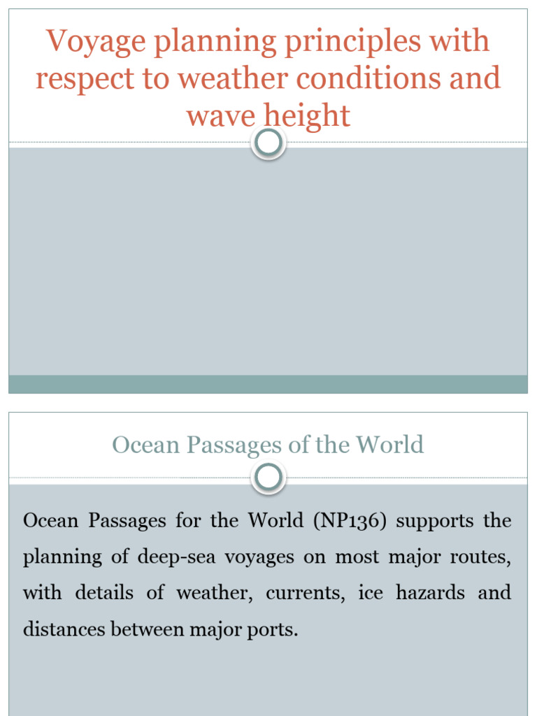 Voyage Planning Principles for Weather | PDF | Ships | Wound