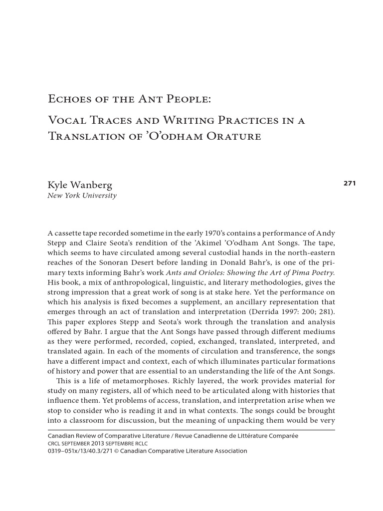 Ojsadmin, WanbergAntPeople | PDF | Translations | Oral Literature