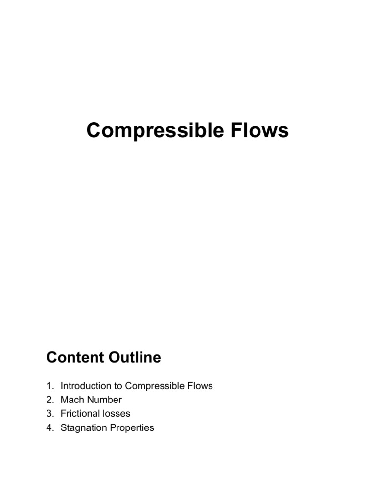 Compressible Flows | PDF | Compressible Flow | Fluid Dynamics