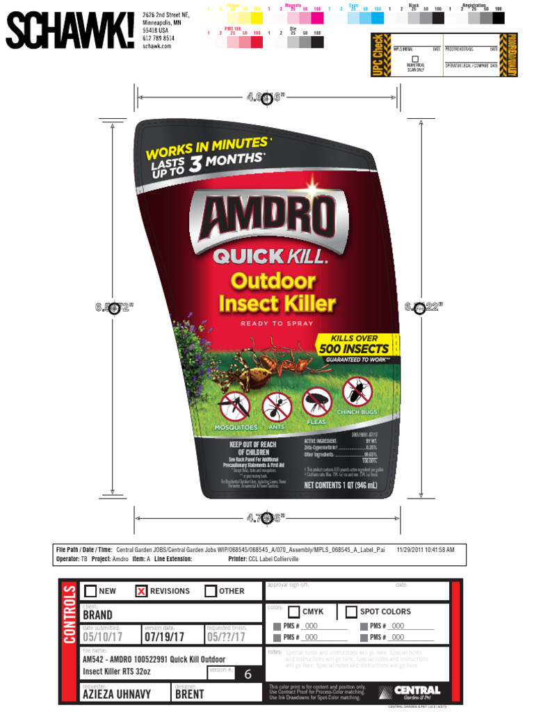 Amdro Quick Kill Outdoor Insect Killer Rts QT Label | Download Free PDF ...