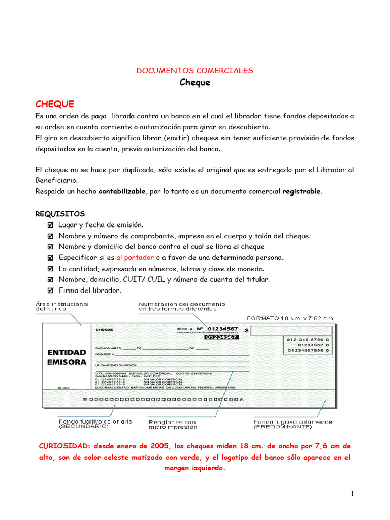 5 - Cheque | PDF | Cheque | Bancos