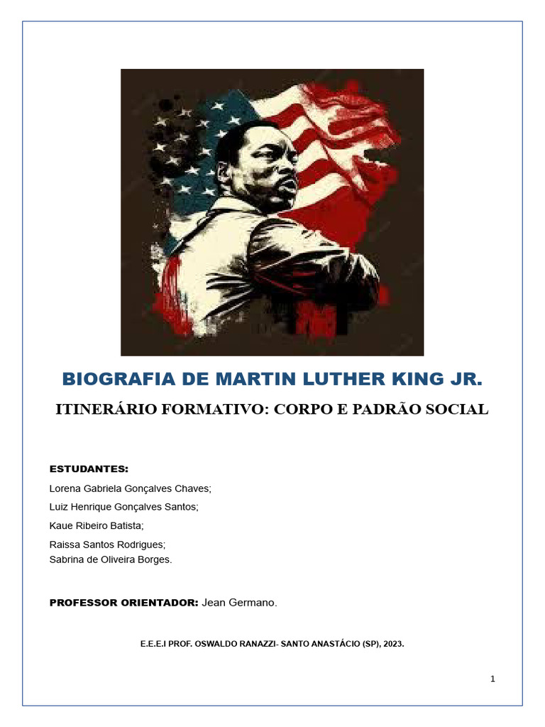 Biografia de Martin Luther King Jr. | PDF | Martin Luther King Jr.