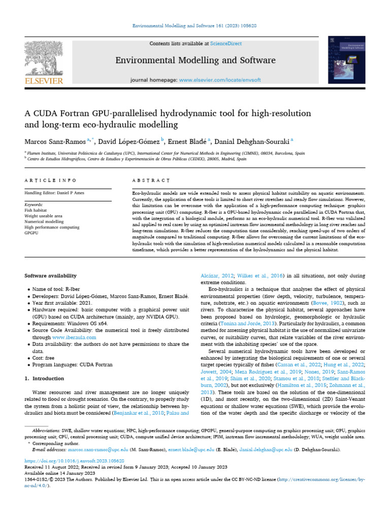 GPU-Accelerated Eco-Hydraulic Tool | PDF | Graphics Processing Unit | Parallel Computing
