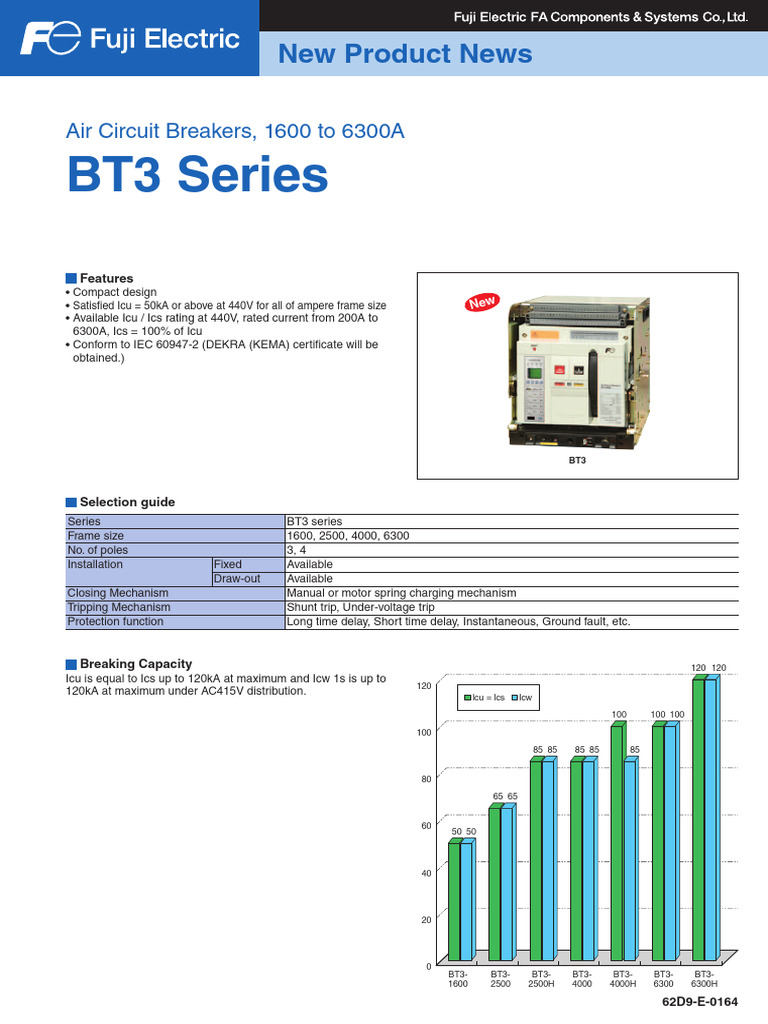 Fuji Electric ACB BT3 Leaflet | PDF | Liquid Crystal Display | Electrical Engineering