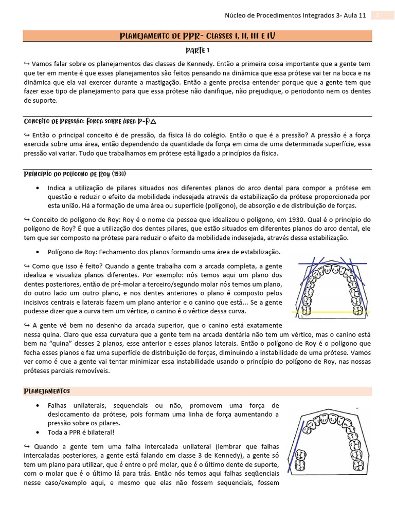 Aula 11 NPI 3 - Planejamento de PPR - Classes I, II, III e IV | PDF ...