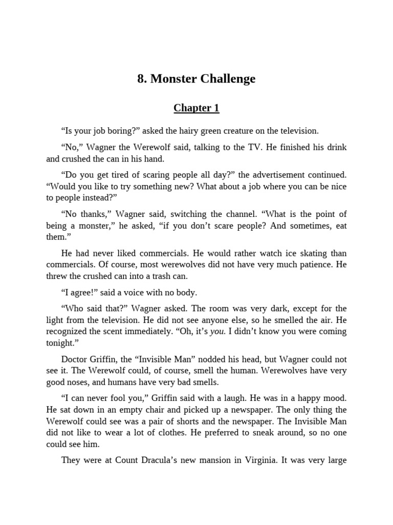 Monster Challenge | PDF | Monsters | Count Dracula
