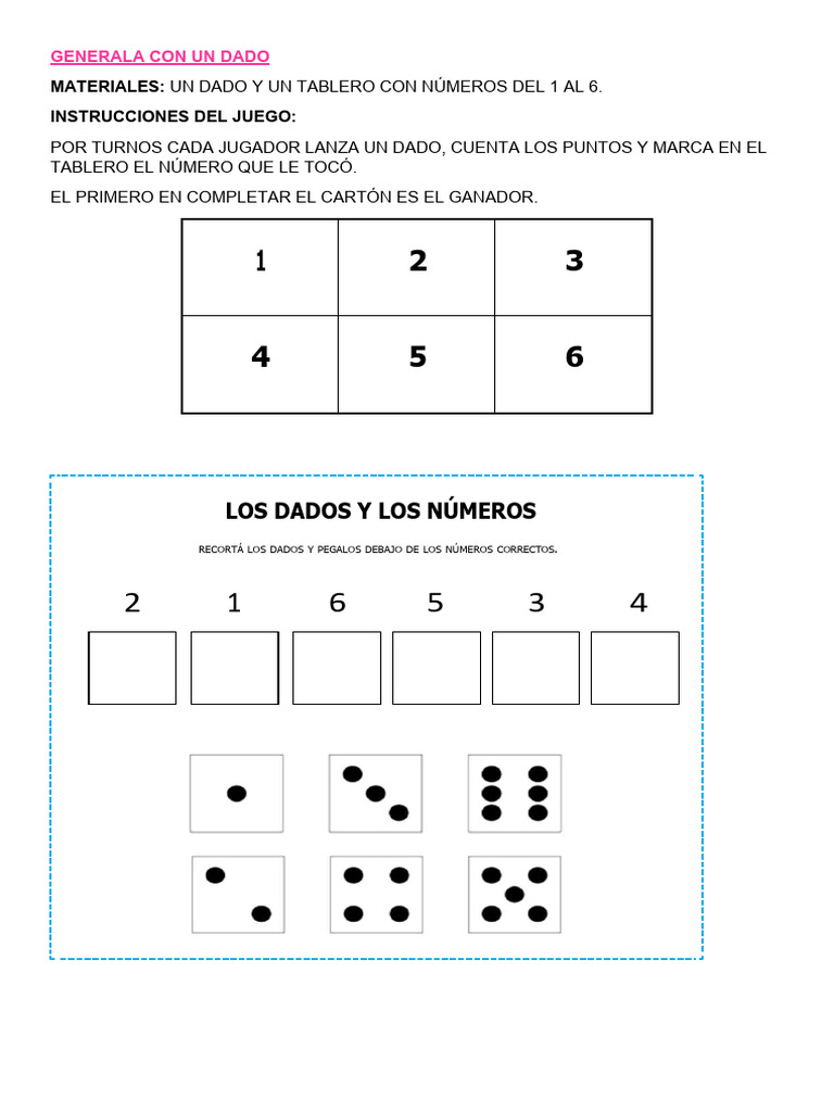 Generala Con Un Dado | PDF