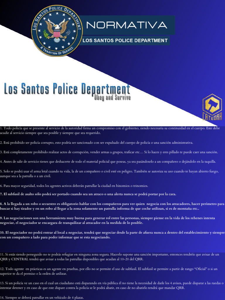 Jerarquia LSPD | PDF | Policía | Oficial (Fuerzas Armadas)