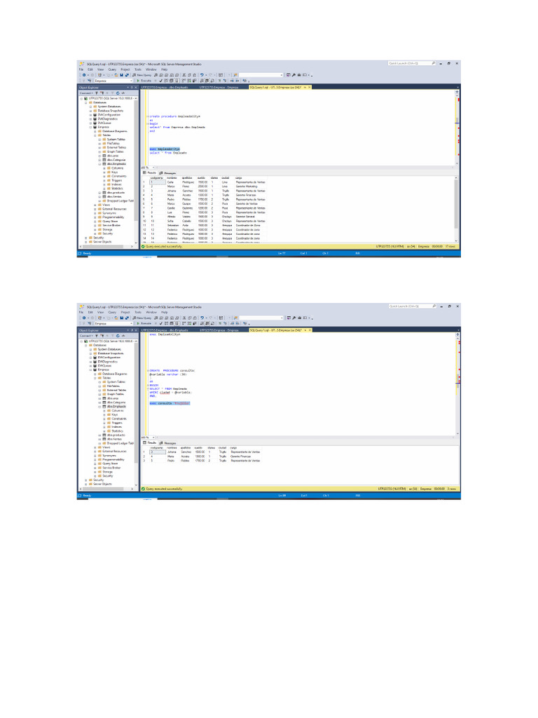 Código Ejecutado en Base de Datos para Presentar Tarea Sem8 | PDF | Bases de datos | Software de ...