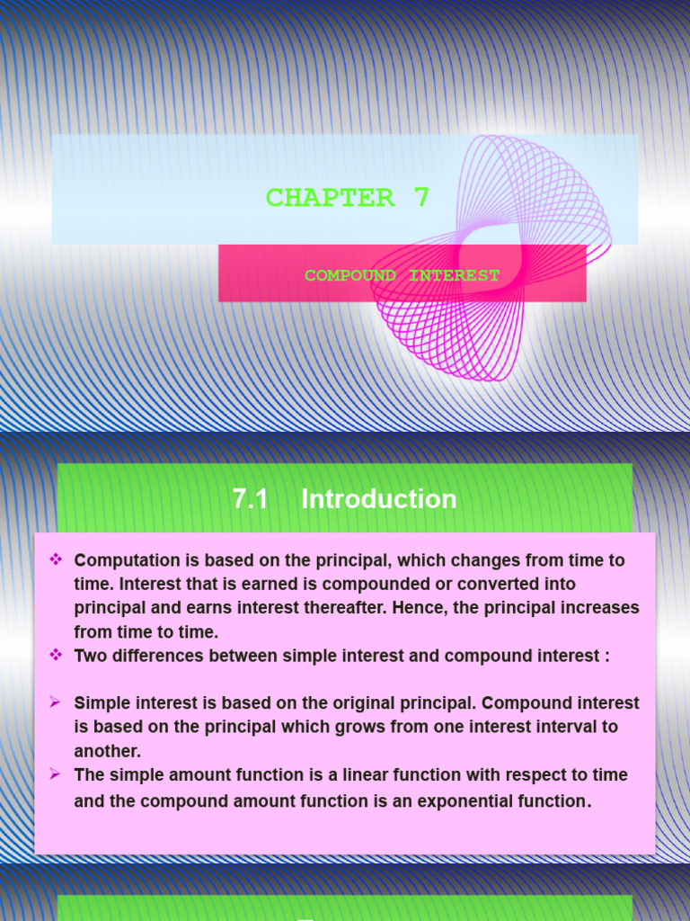 Chapter 7 - TBM1063 | PDF | Interest | Compound Interest