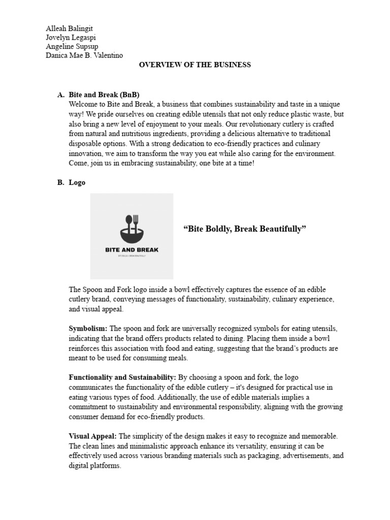 Business Plan BNB | PDF | Product (Business) | Sustainability