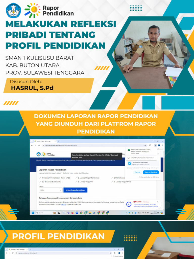 Hasrul, S.PD - Melakukan Refleksi Pribadi Tentang Profil Pendidikan (1) - 11zon | PDF