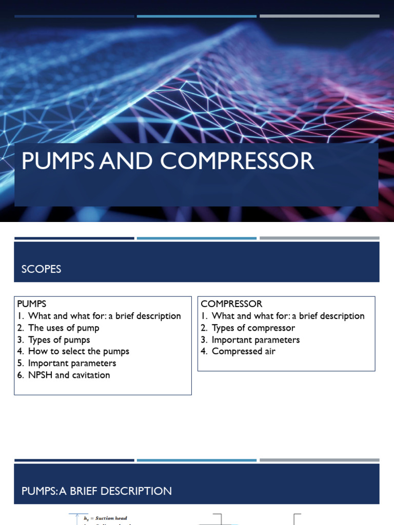Pumps and Compressors Overview Guide | PDF | Pump | Mechanical Engineering