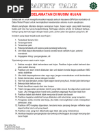 Materi Safety Talk Potensi Bahaya Kerja Di Kantor | PDF