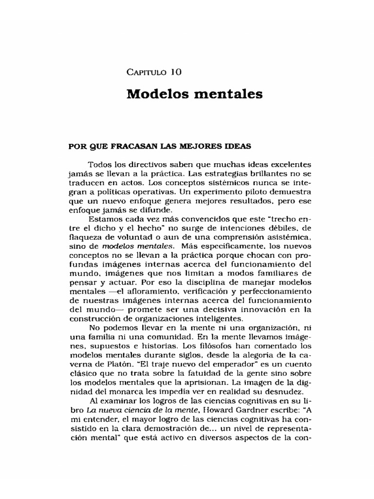 La Quinta Diciplina Peter Senge - PDF - Modelo Mentales | PDF