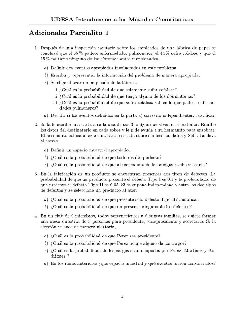 Adicionales Parcialito 1 | PDF