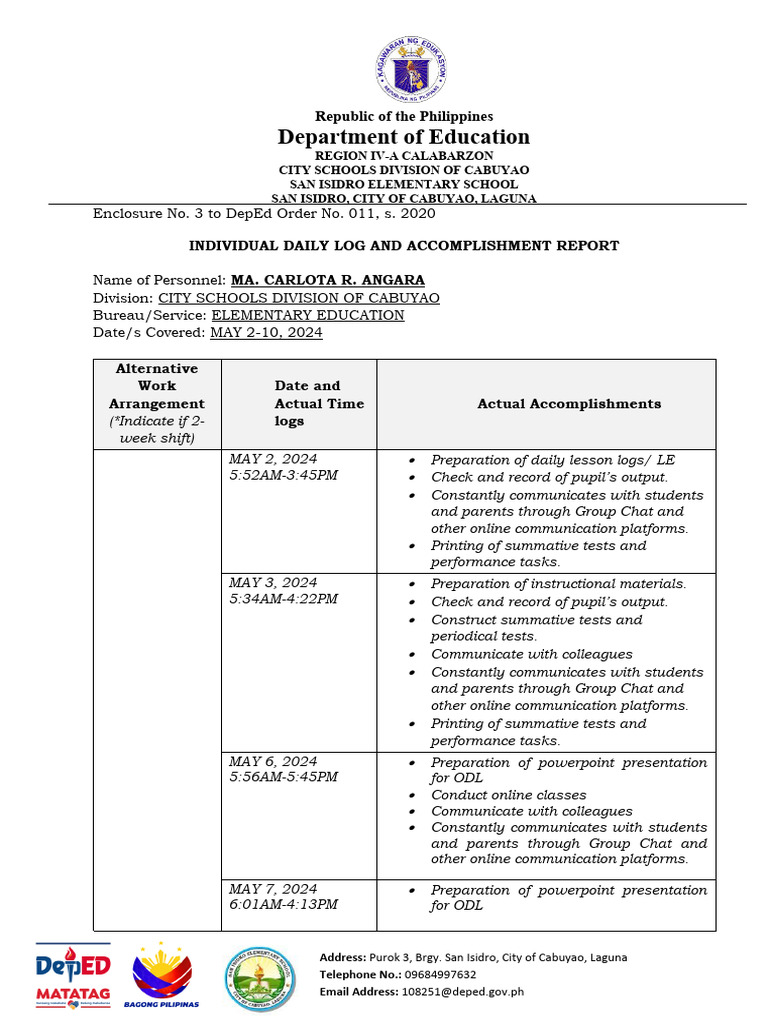 Angara Accomplishment Report 2024 | PDF
