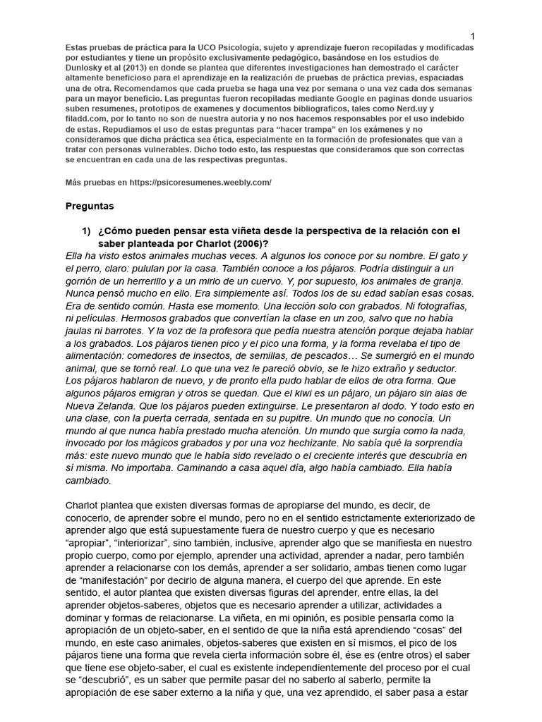 Viñetas de Practica, Modulos 1 y 2 | PDF | Experiencia | Aprendizaje