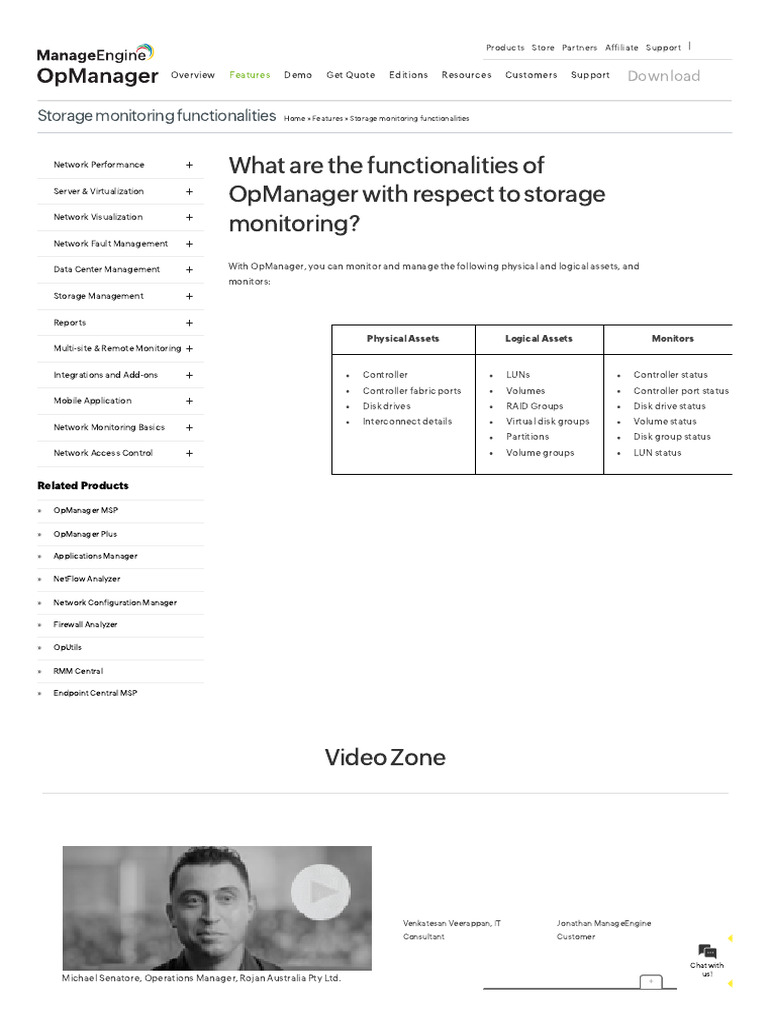 Storage Monitoring with OpManager | PDF | Computer Network | Computer Architecture