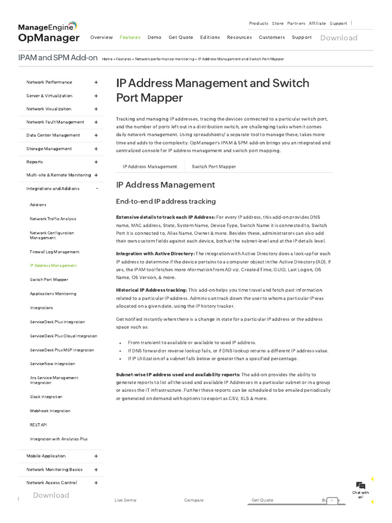 IP Address Management & Switch Port Mapping | PDF | Computer Network | Ip Address