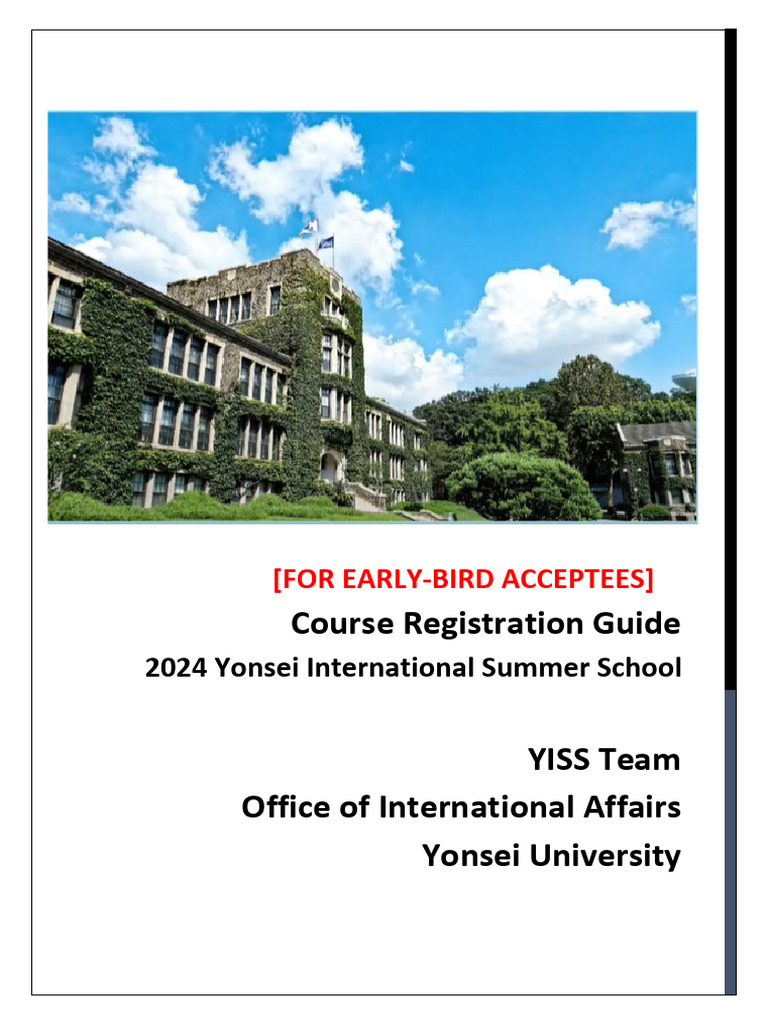 YISS Course Registration (Early Bird) | PDF | Login | Password