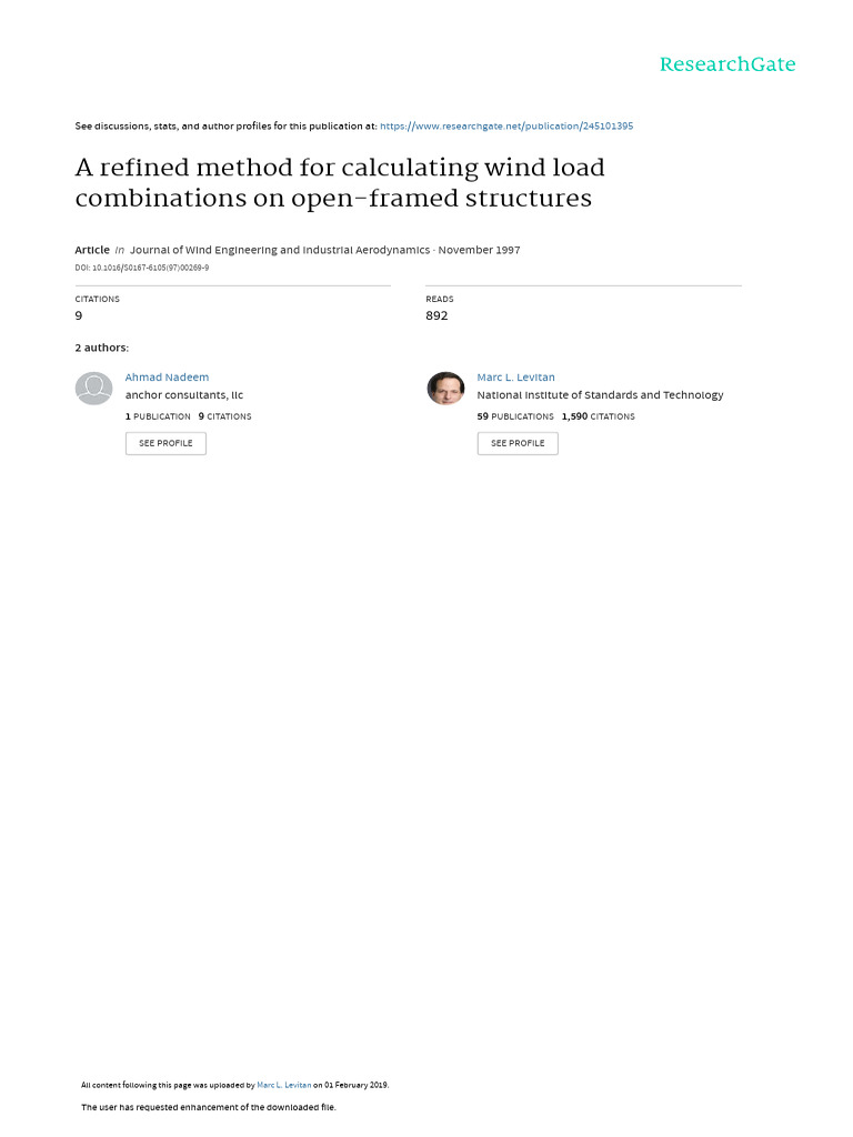 Wind On Open Frame Structures | PDF | Orthogonality | Force