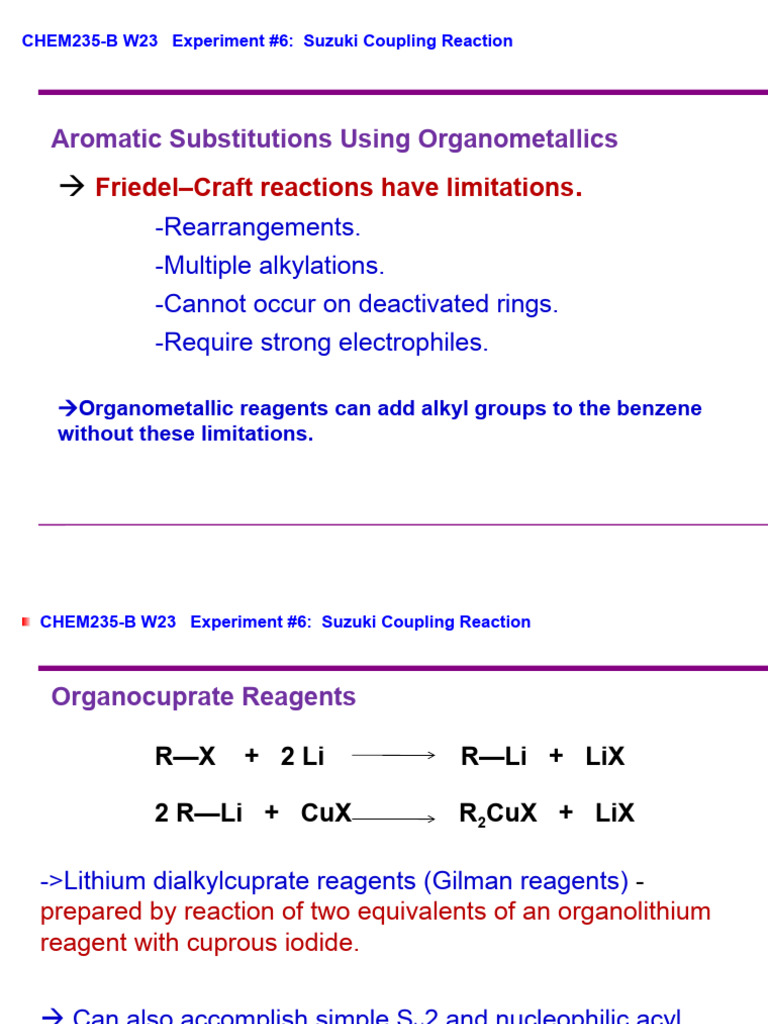 Organometallics in Suzuki Coupling Reactions | PDF | Thin Layer ...